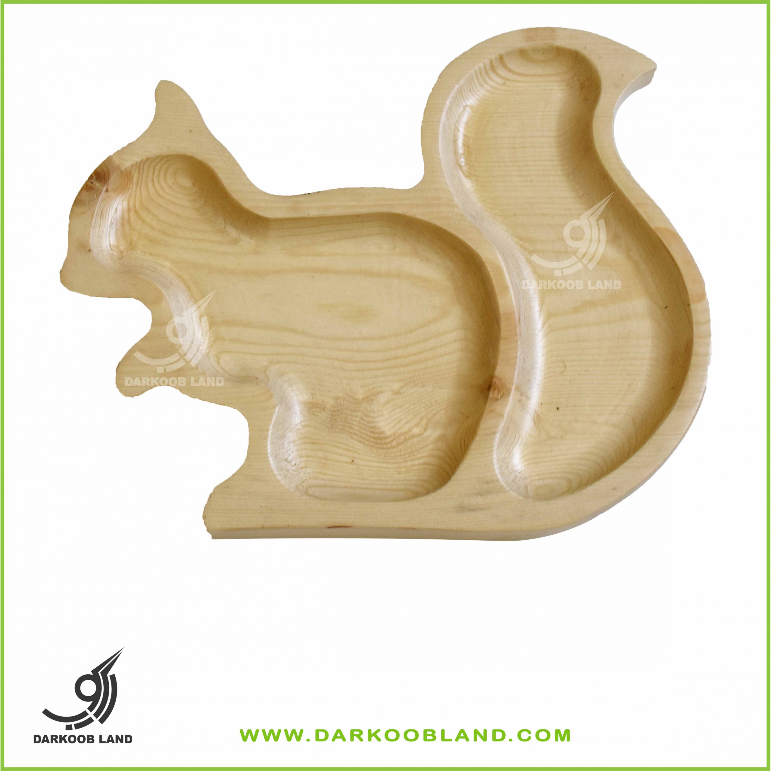 Wooden baby food tray Squirrel | DARKOOB LAND Wooden baby food tray ...